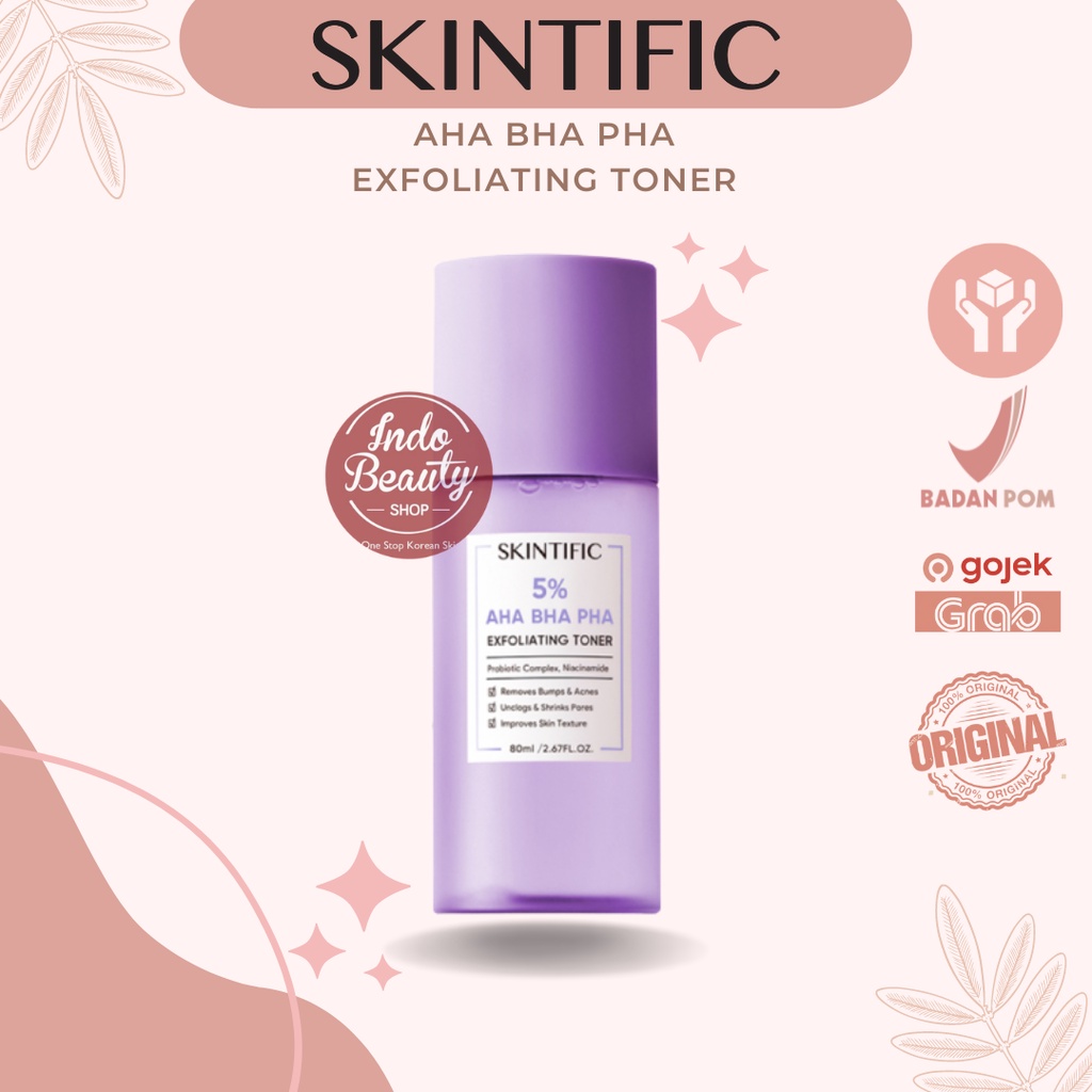 Jual SKINTIFIC - 5% Aha Bha Pha Exfoliating Toner Face Exfoliators Glow and Smooth Skin with ...