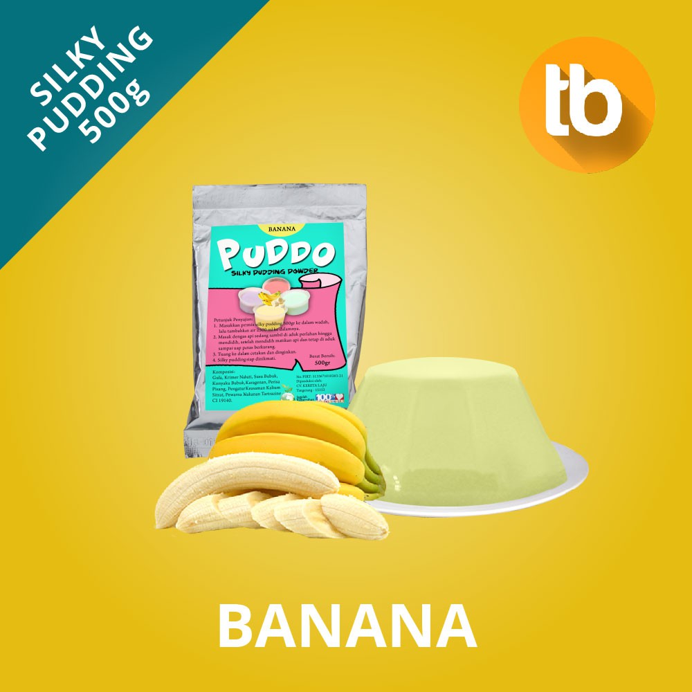 Jual Puddo Silky Pudding Powder Rasa Banana / Pisang (Bubuk Silki ...