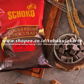 Jual Schoko Couverture Dark Chocolate CUBE 72% 250gr Cokelat Baking ...