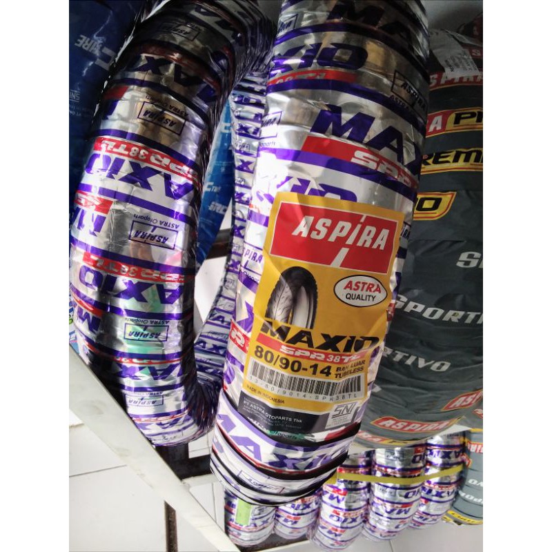 Jual BAN LUAR ASPIRA SPR38 MAXIO 80/90-14 TUBELESS | Shopee Indonesia