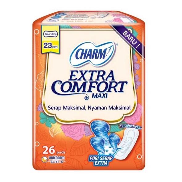 Jual Charm Extra Comfort Maxi 23Cm Non Wing 26P | Shopee Indonesia