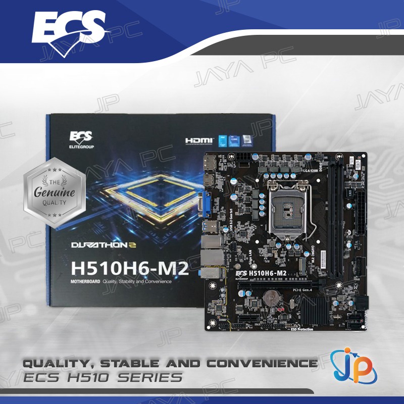 Jual Motherboard ECS H510H6-M.2 (LGA1200, H510, DDR4, USB3.2, SATA3) | Shopee Indonesia