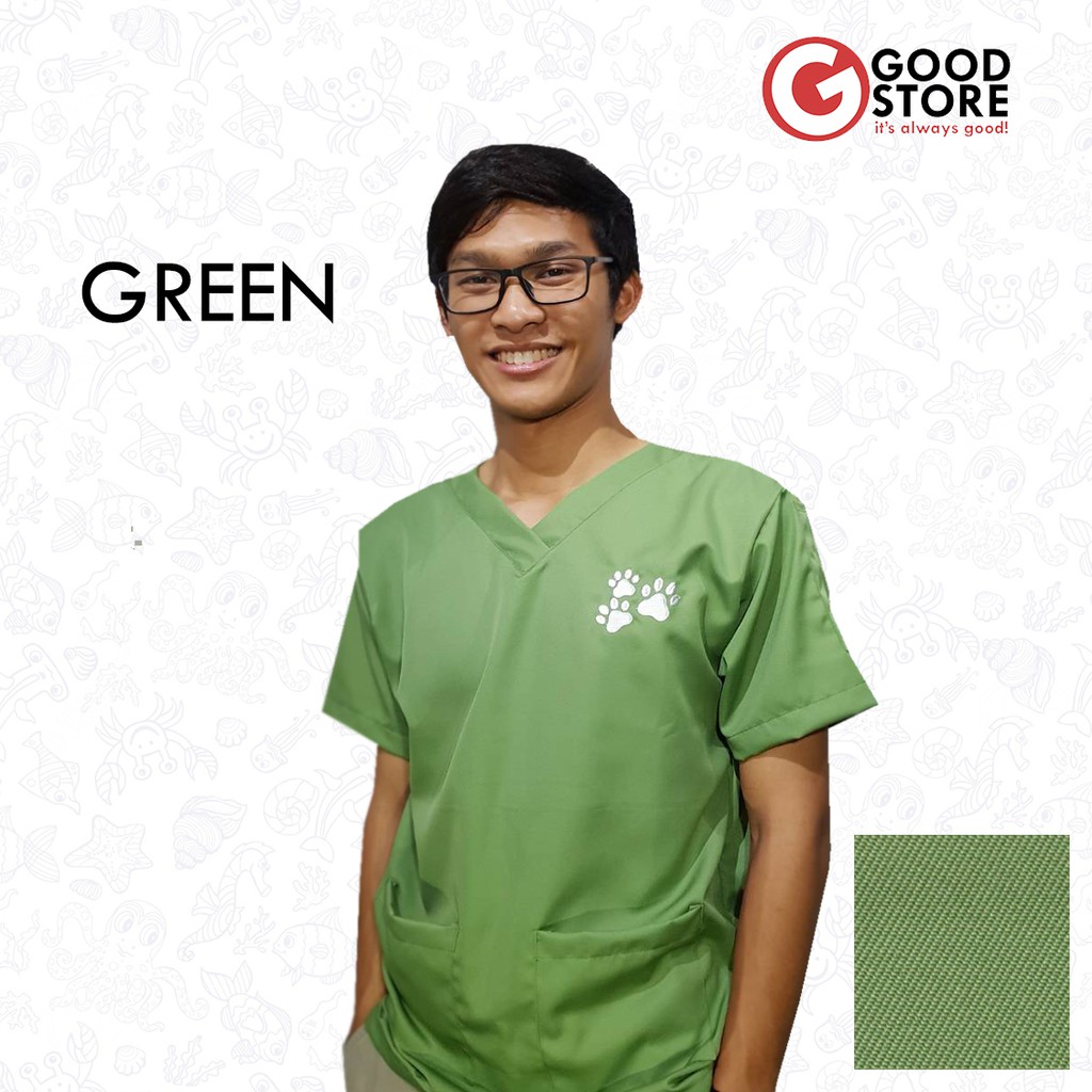 Jual Scrub Medis Dokter/Paramedis Warna Hijau | Shopee Indonesia