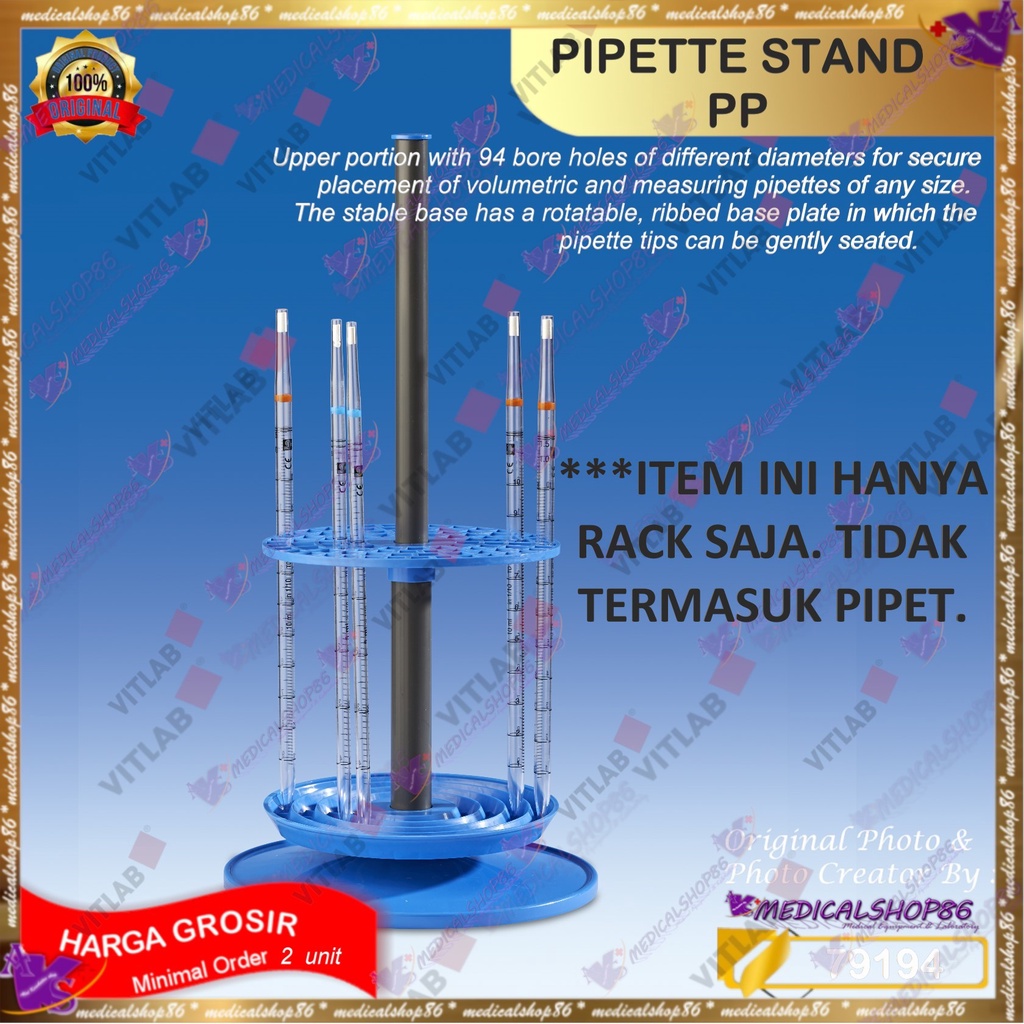 Jual PIPETTE STAND / PIPETTE RACK / Rak Pipet, PP. VITLAB | Shopee Indonesia