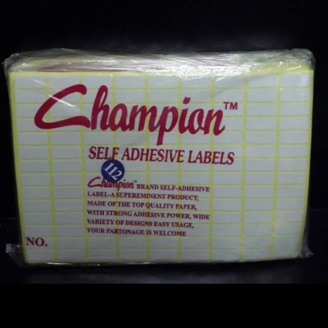 Jual Label stiker harga sticker undangan Champion No 112 isi 7 lbr 1 ...