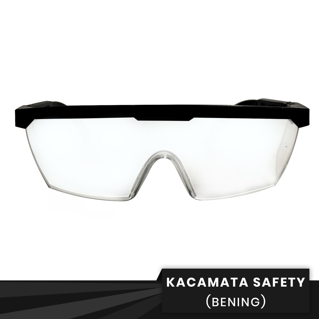 Jual KACAMATA SAFETY / KACAMATA SAFETY BENING/ KACA MATA SAFETY HITAM ...