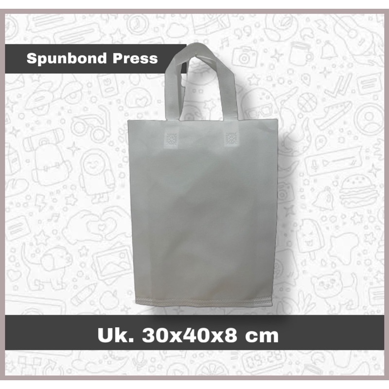 Jual Goodiebag spunbond warna putih/30x40cm/satuan/tas spunbond polos ...