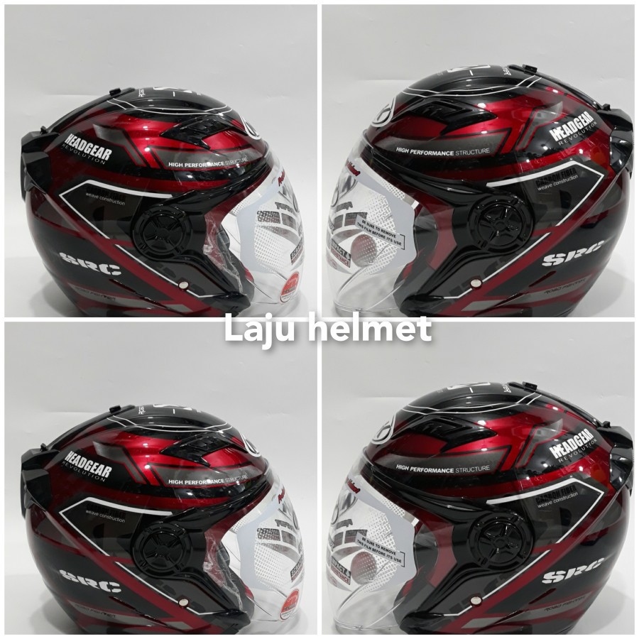 Jual helm nhk gladiator double visor touring red royal silver | Shopee ...