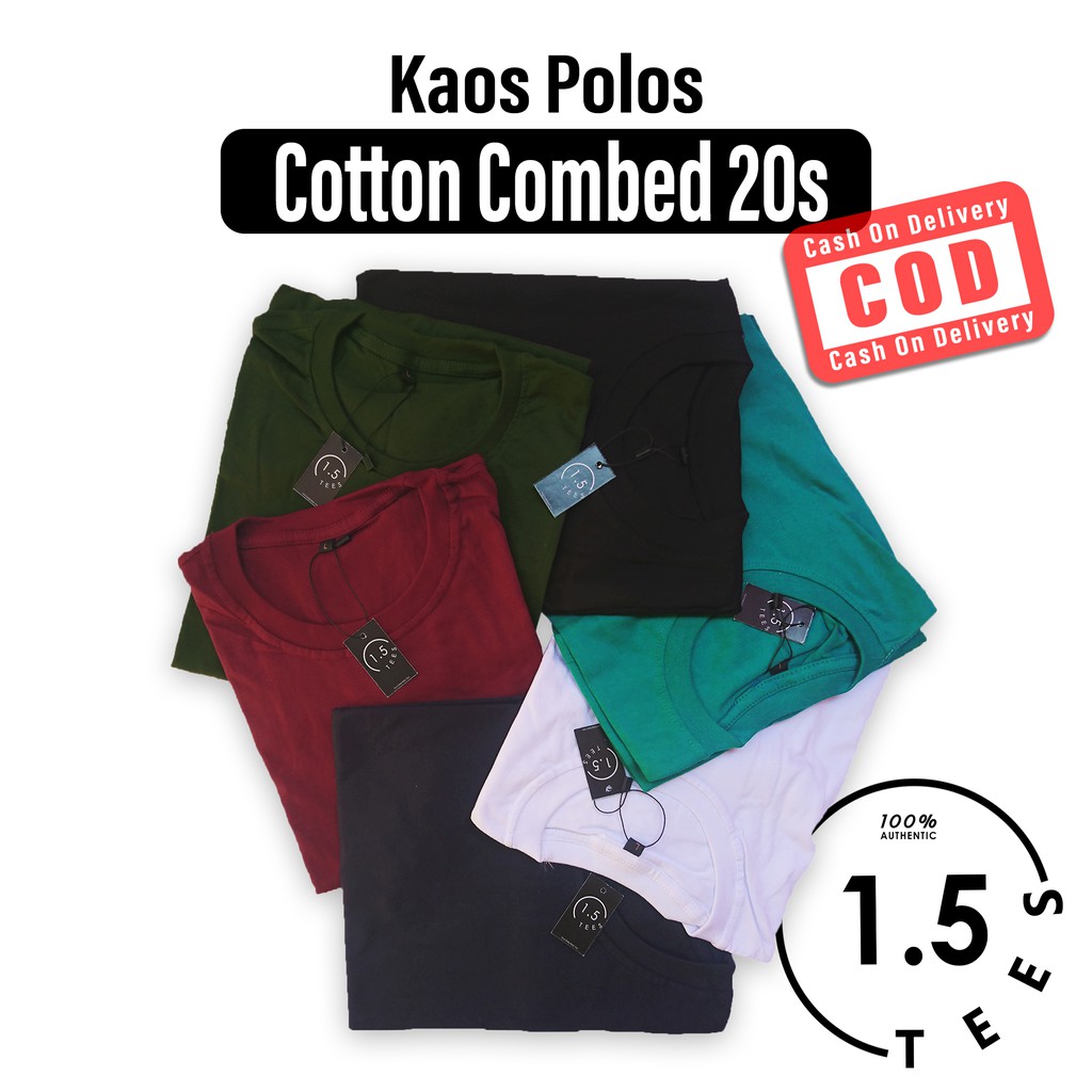 Kaos Polos - Cotton Combed 20s | Shopee Indonesia
