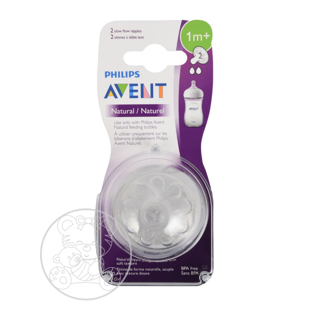 Jual Philips Avent Teats Natural Slow Flow Teat Dot Laju Aliran Rendah ...