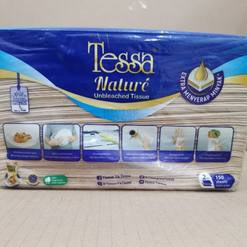 Jual Tisu Tessa Nature/ Tisu Dapur isi 150 sheets | Shopee Indonesia