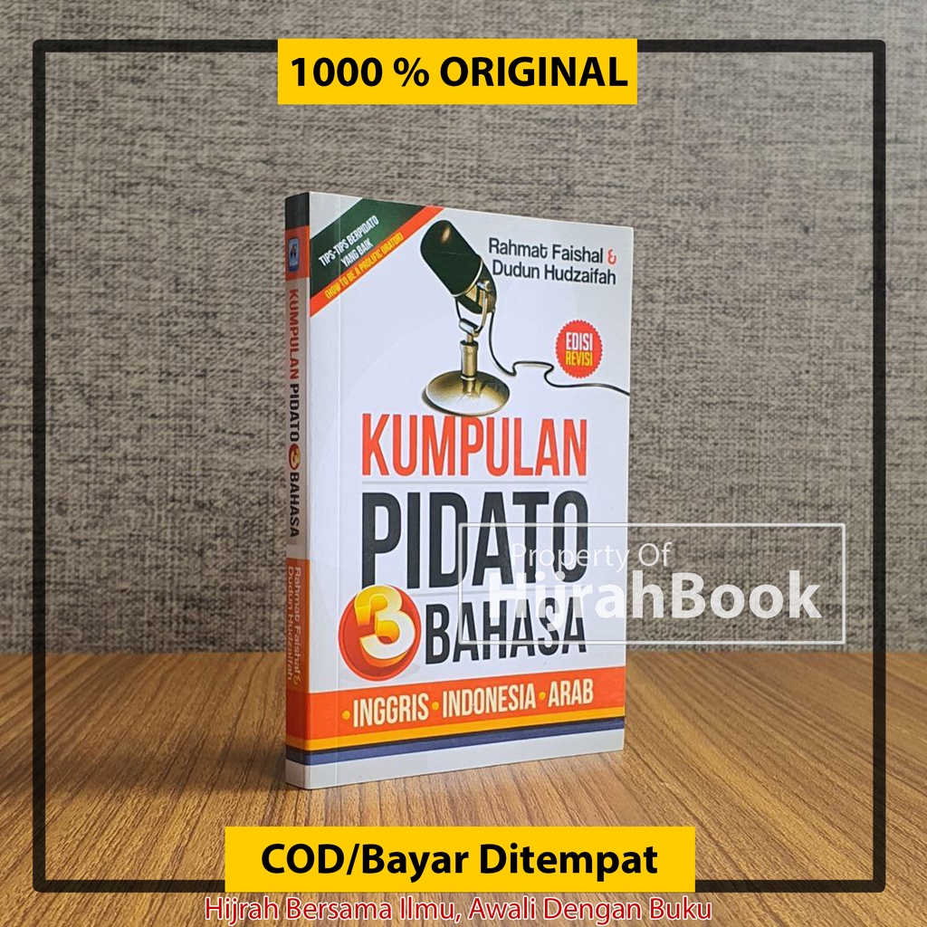 Jual Buku Islami Kumpulan Pidato 3 Bahasa Inggris Indonesia Arab Edisi ...