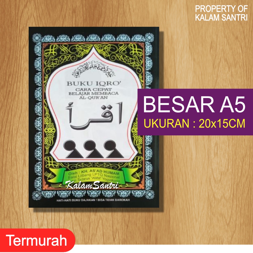Jual Iqro Besar Lengkap 6 Jilid KS01 Buku Iqra Anak Ikro 1 Sampai ...