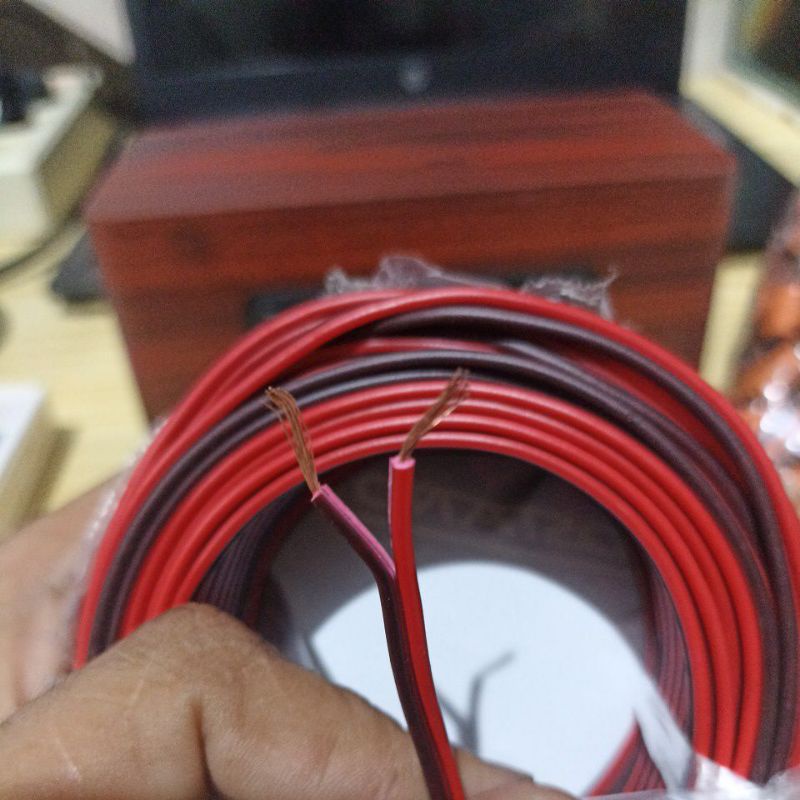 Jual Kabel Audio Speaker SINAR 2x12 METERAN | Kabel Merah Hitam Serabut ...