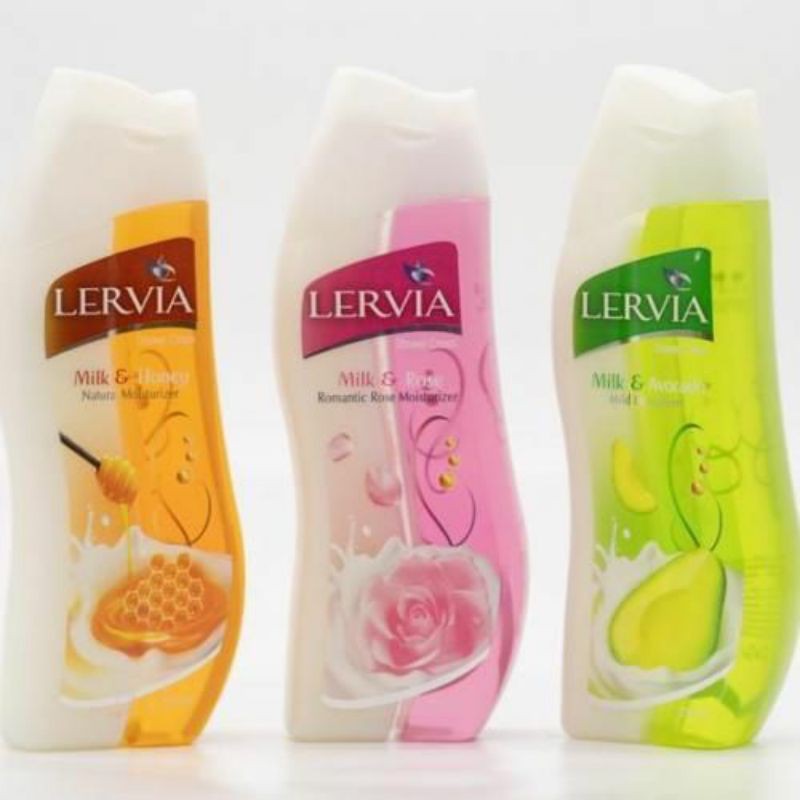 Jual LERVIA sabun susu cair Shower Cream (isi 250ml) REAL PIC yaa ...