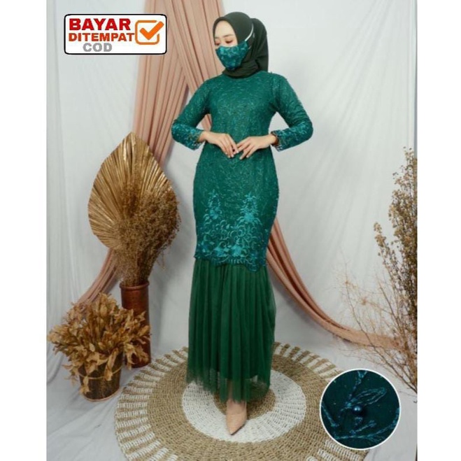 Jual NEW MODEL-GAMIS DUYUNG SYIRA/GAMIS BRUKAT TILE PREMIUM /DUYUNG ...