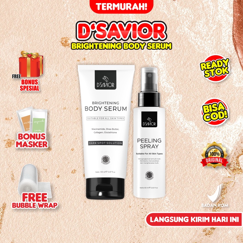 Jual DSavior Whitening Body [Free Gift] Serum New Paket D Savior Lotion ...