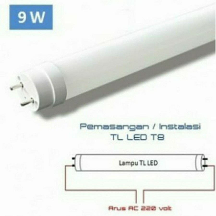 Jual LAMPU TL LED T8 9WATT 60CM LAMPU NEON LED 9W TUBE | Shopee Indonesia