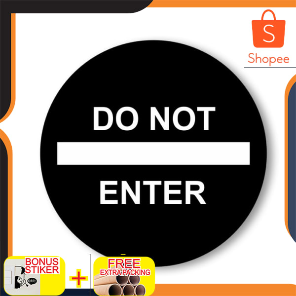 Jual dont enter - do not enter - notice room sign - indoor sign Keren ...
