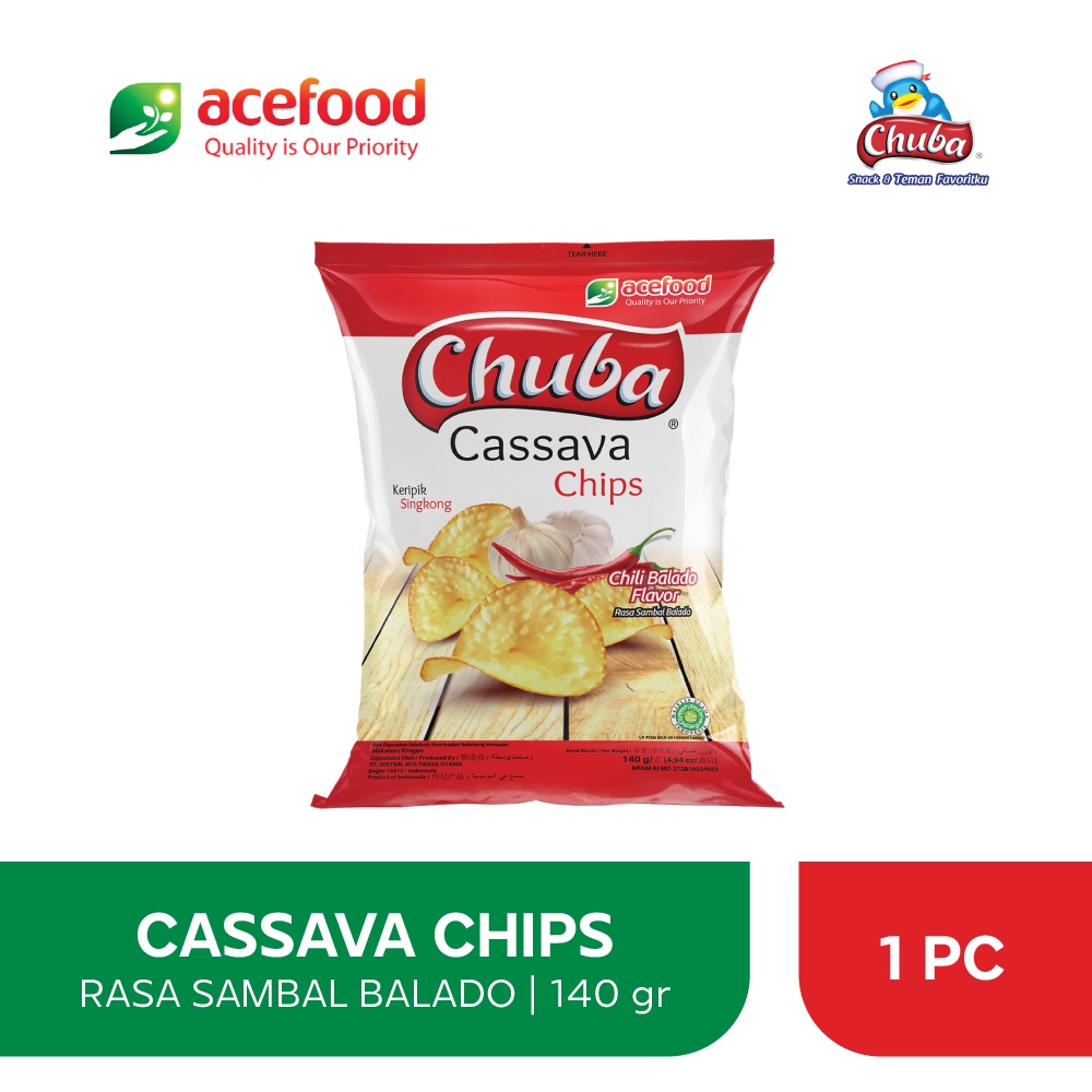 Jual Chuba Cassava Chips 140gr Rasa Sambal Balado Indonesia|Shopee ...