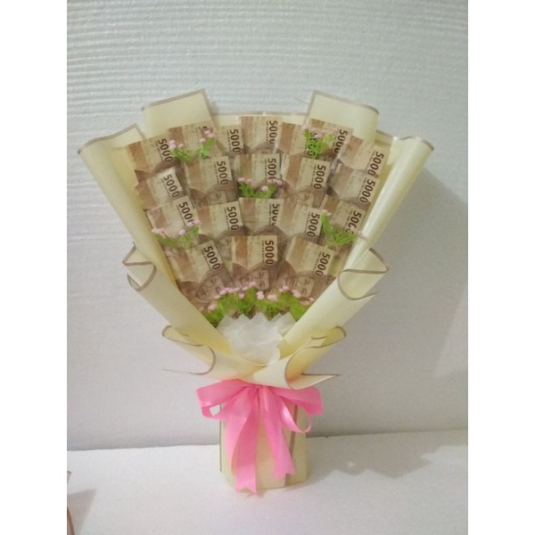 Jual pesanan buket bunga lima ribu / money bouquet 5000 / buket uang ...
