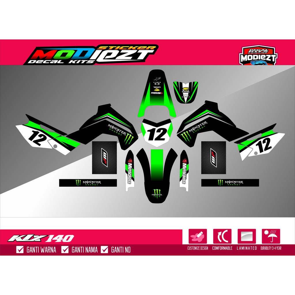 Jual DECAL KLX 140 MONSTER | Shopee Indonesia