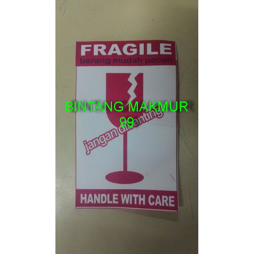 Jual Stiker Fragile / Stiker Peringatan "Barang Mudah Pecah" | Shopee ...