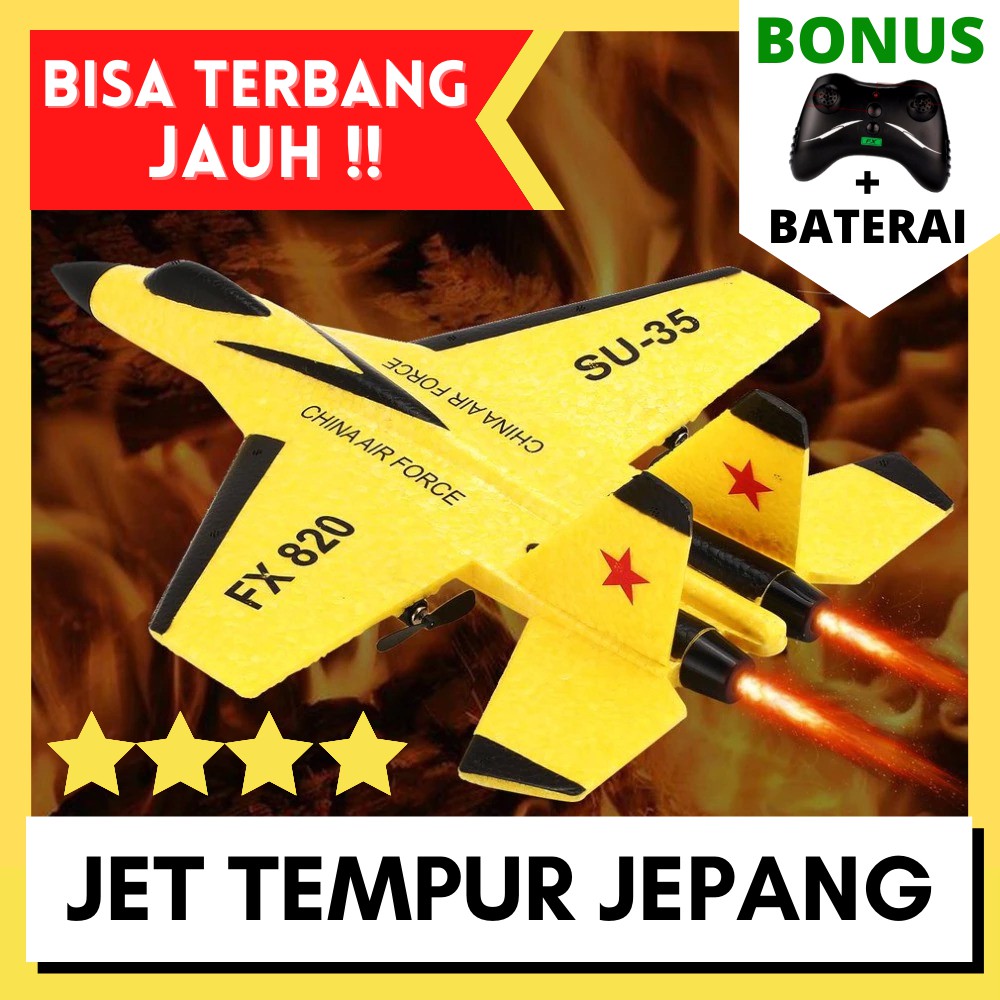 Jual Mainan RC Remote Control Pesawat Terbang / Jet Tempur Sukhoi Plane ...