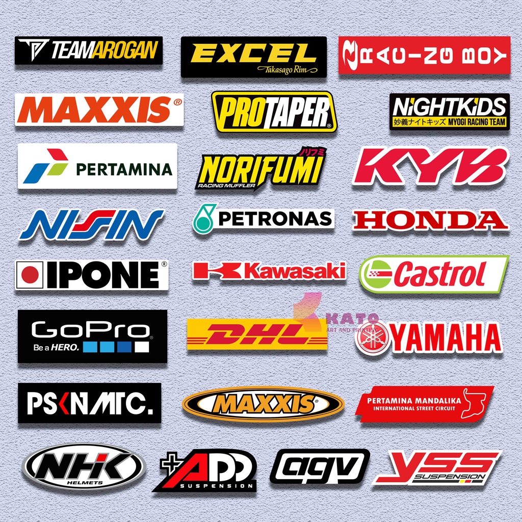 Jual Sticker Pack Racing Motor Sponsor RCB Nissin Emblem Honda Bahan ...