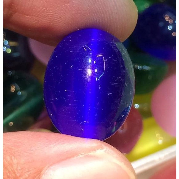 Jual Batu Akik Cat eye Blue Elektrik HQ Blue Safire Mewah | Shopee ...