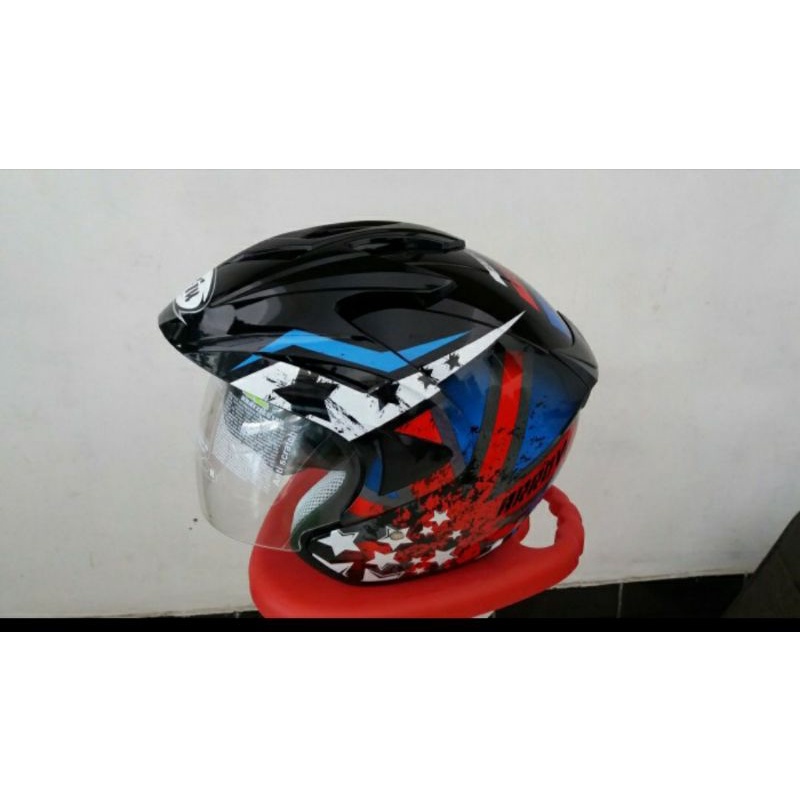 Jual helm hiu arrow graphic double visor | Shopee Indonesia