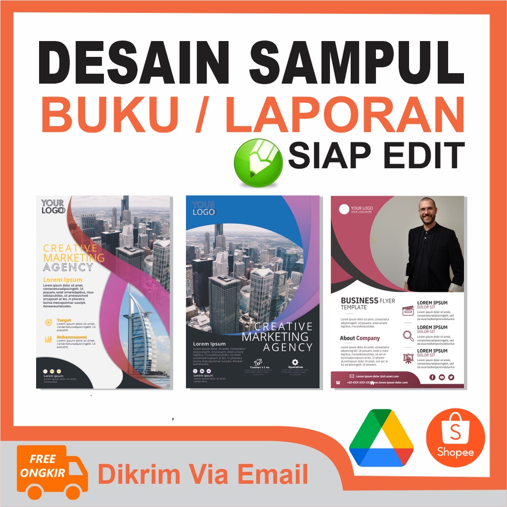 Jual DESAIN COVER BUKU DAN COVER LAPORAN SIAP EDIT CORELDRAW | Shopee ...
