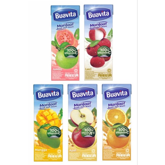 Jual Buavita Jus buah manga leci jeruk guava jambu apel 245ml | Shopee Indonesia