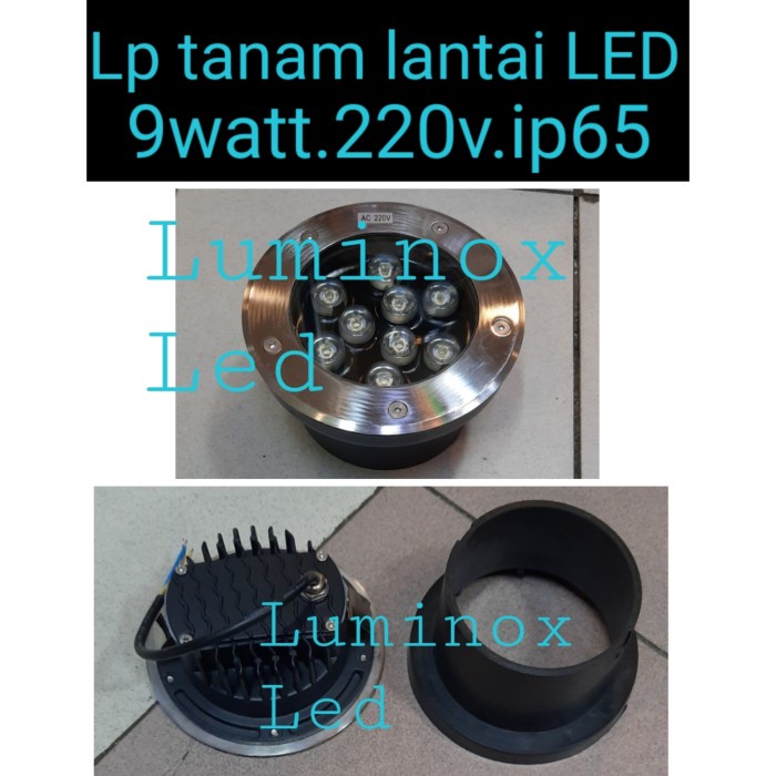 Jual lampu tanam lantai led 9watt 9w 9 watt 9 w underground 9w 220volt ...