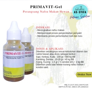 Jual PRIMAVIT - Gel MEYER (Meningkatkan nafsu makan untuk hewan ...