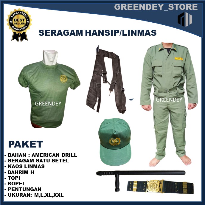 Jual BAJU SERAGAM PDL LINMAS LENGKAP KAOS LINMAS DAHRIM PENTUNGAN ...