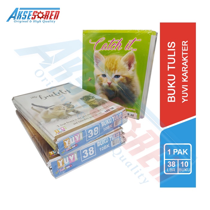 Jual BUKU TULIS SEKOLAH 1 PACK YUVI [38 LEMBAR/10 BUKU] / BUKU HARIAN 1 ...