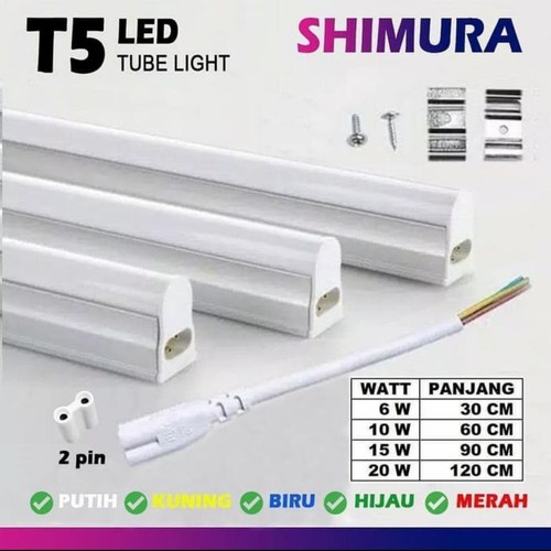 Jual Lampu T5 LED 6W (Panjang 30cm) SHIMURA Indonesia|Shopee Indonesia