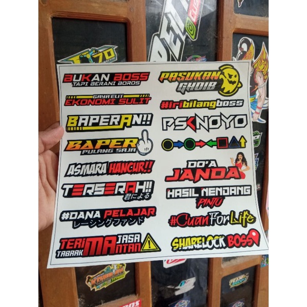 Jual Sticker Pack Kata Kata Racing / Stiker Racing / Stiker Motor ...