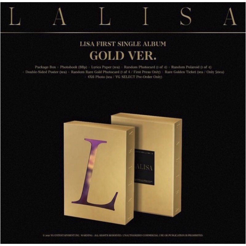Jual ALBUM LISA SOLO LALISA VERSI GOLD OFFICIAL | Shopee Indonesia