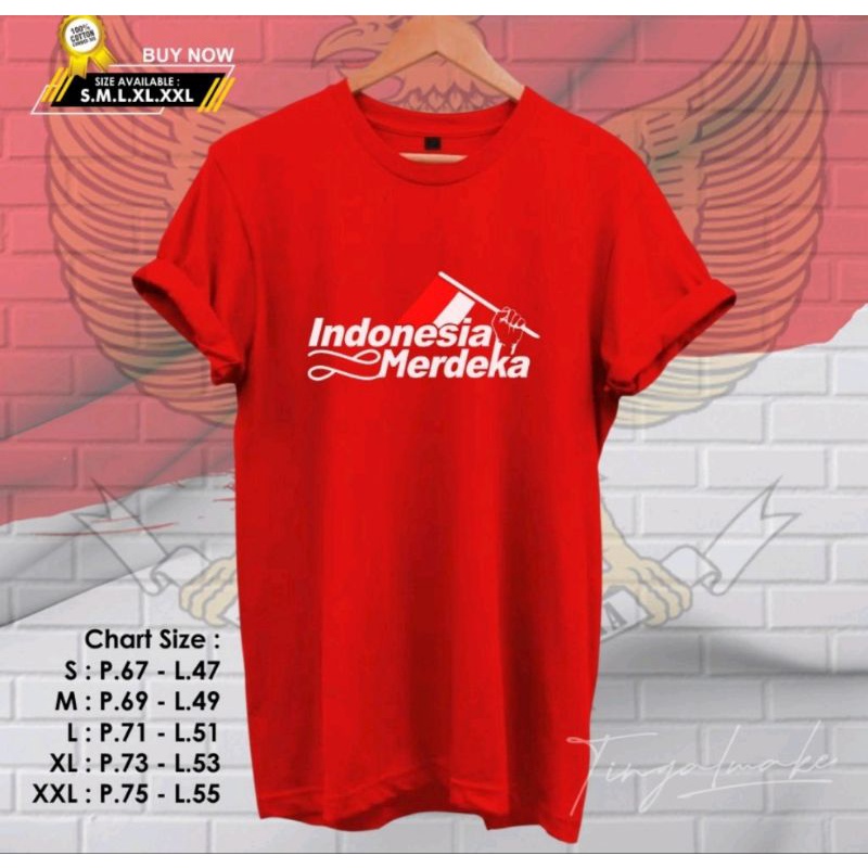 Jual kaos 17 agustus / kaos INDONESIA MERDEKA | Shopee Indonesia