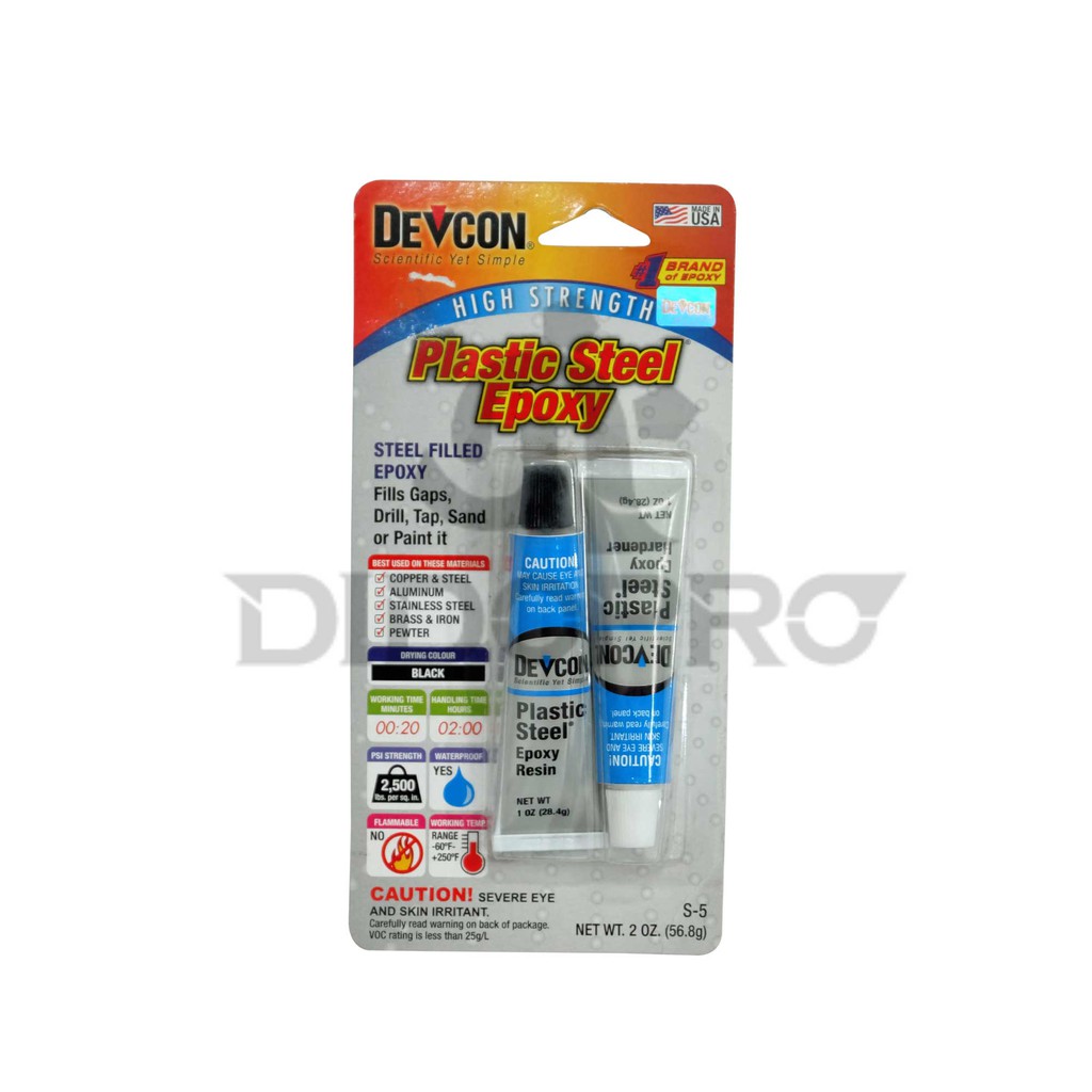 Lem Besi Plastic Devcon Plastic Steel Epoxy DEVCON 56.8 GR | Shopee ...