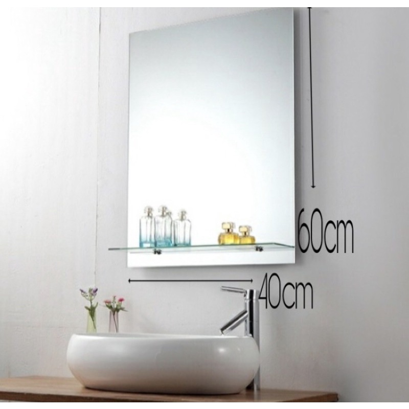 Jual Cermin Rias Wastafel / Kaca Kamar Mandi Persegi Kotak 40x60 cm ...