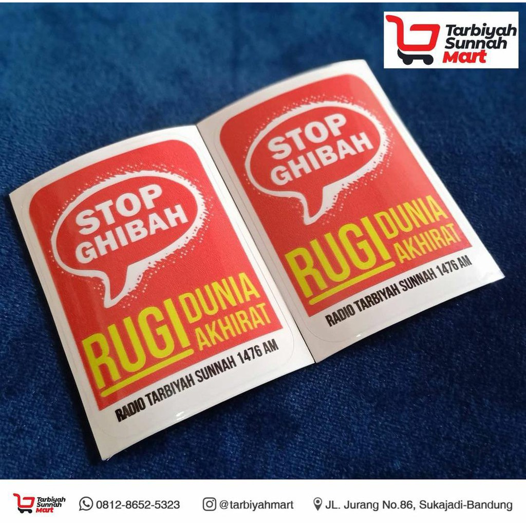 Jual Stiker Stop Ghibah, Rugi Dunia Akhirat | Shopee Indonesia