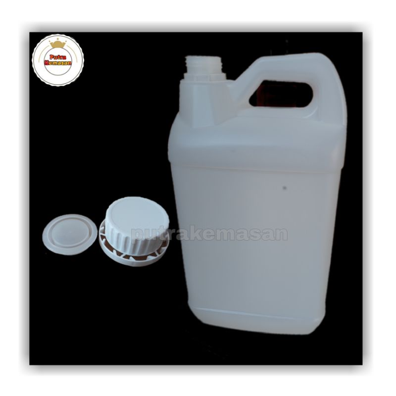 Jual Jerigen HDPE [BARU] 5 Liter Tutup Segel food Grade / jerigen minyak | Shopee Indonesia