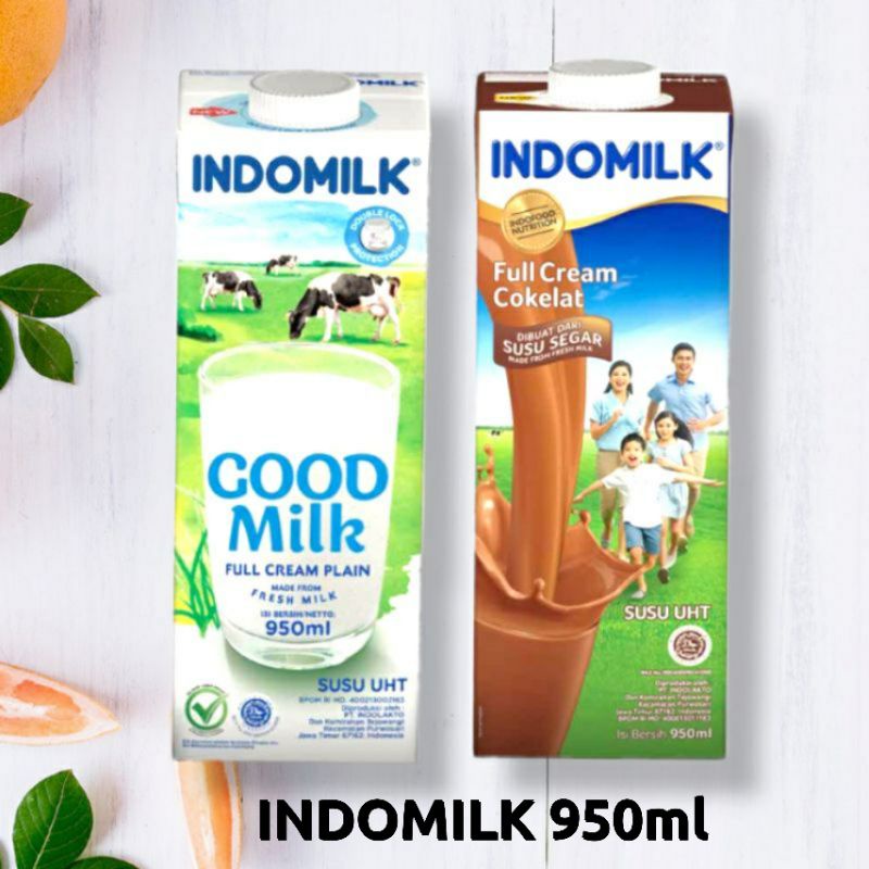 Jual Susu UHT INDOMILK 950ml Full Cream Plain - Susu INDOMILK Cokelat 950ml Indonesia|Shopee ...