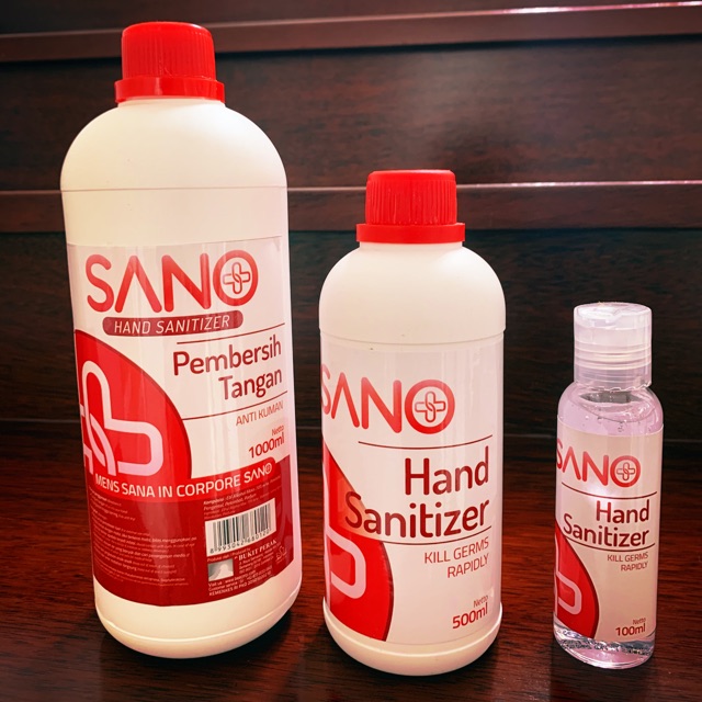 Jual SANO Hand Sanitizer Gel Buatan Pabrik ada Kemenkes 500 mL (kemasan ...