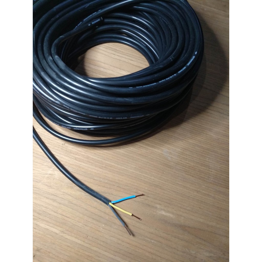 Jual Kabel listrik isi 3 NYYHY 3 x 0,75 mm hitam meteran | Shopee Indonesia