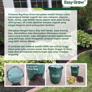 Jual *****] Compost Bag Easy Grow 80 Liter Tas Karung Kompos Sampah ...