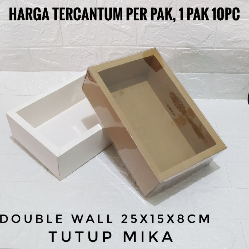 10PC | 25x15x8cm TUTUP MIKA | DOUBLE WALL | BOX HAMPERS | DUS TOPLES ...